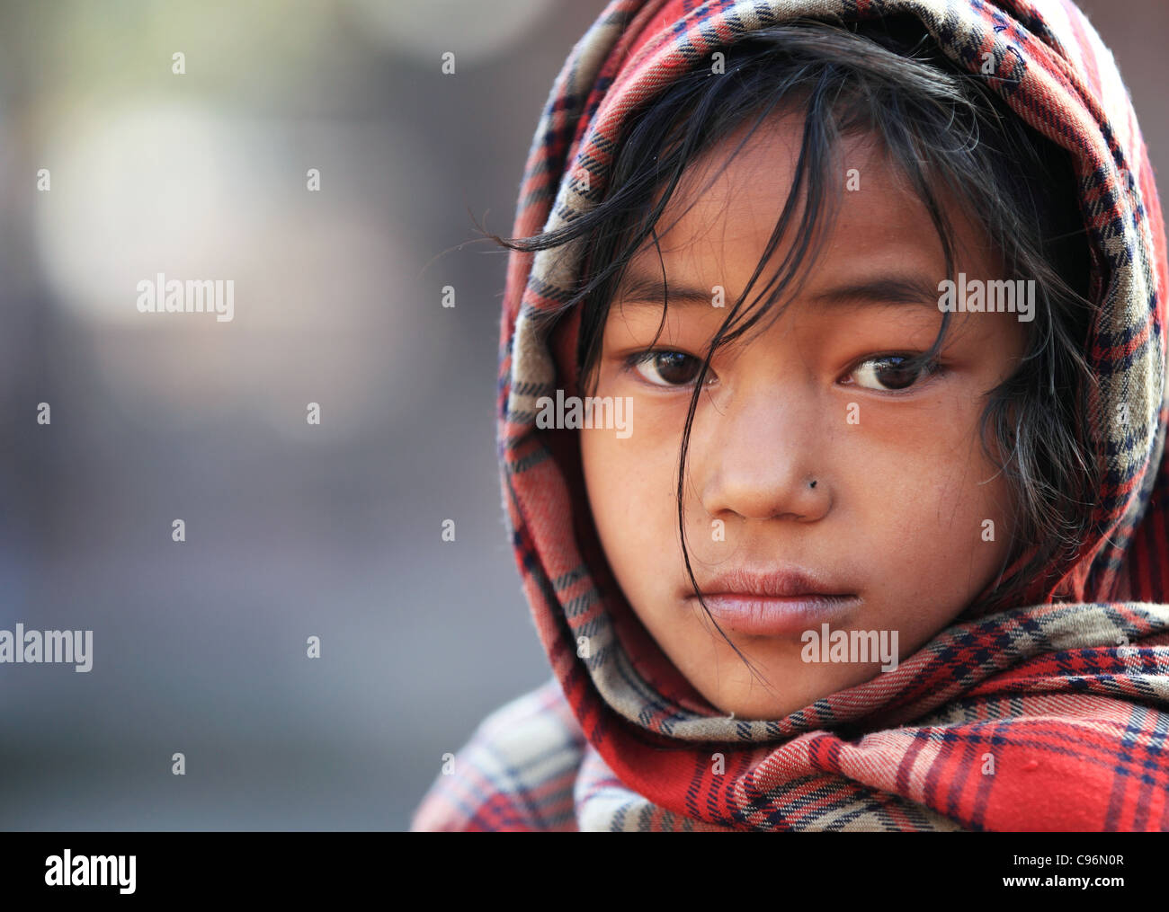 Nepali girl in the city Kathmandu Nepal Stock Photo - Alamy
