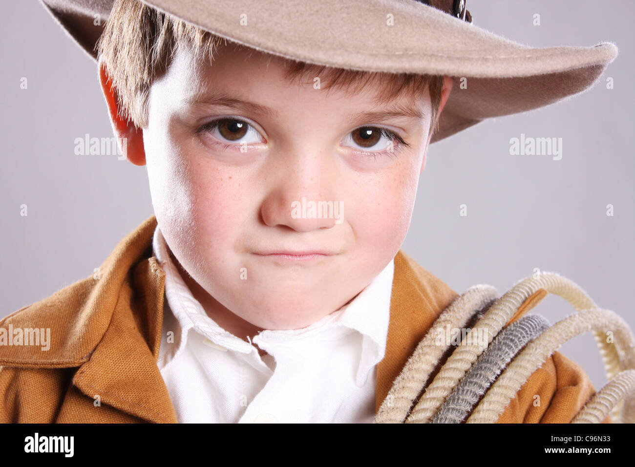 A young cowboy child Stock Photo - Alamy
