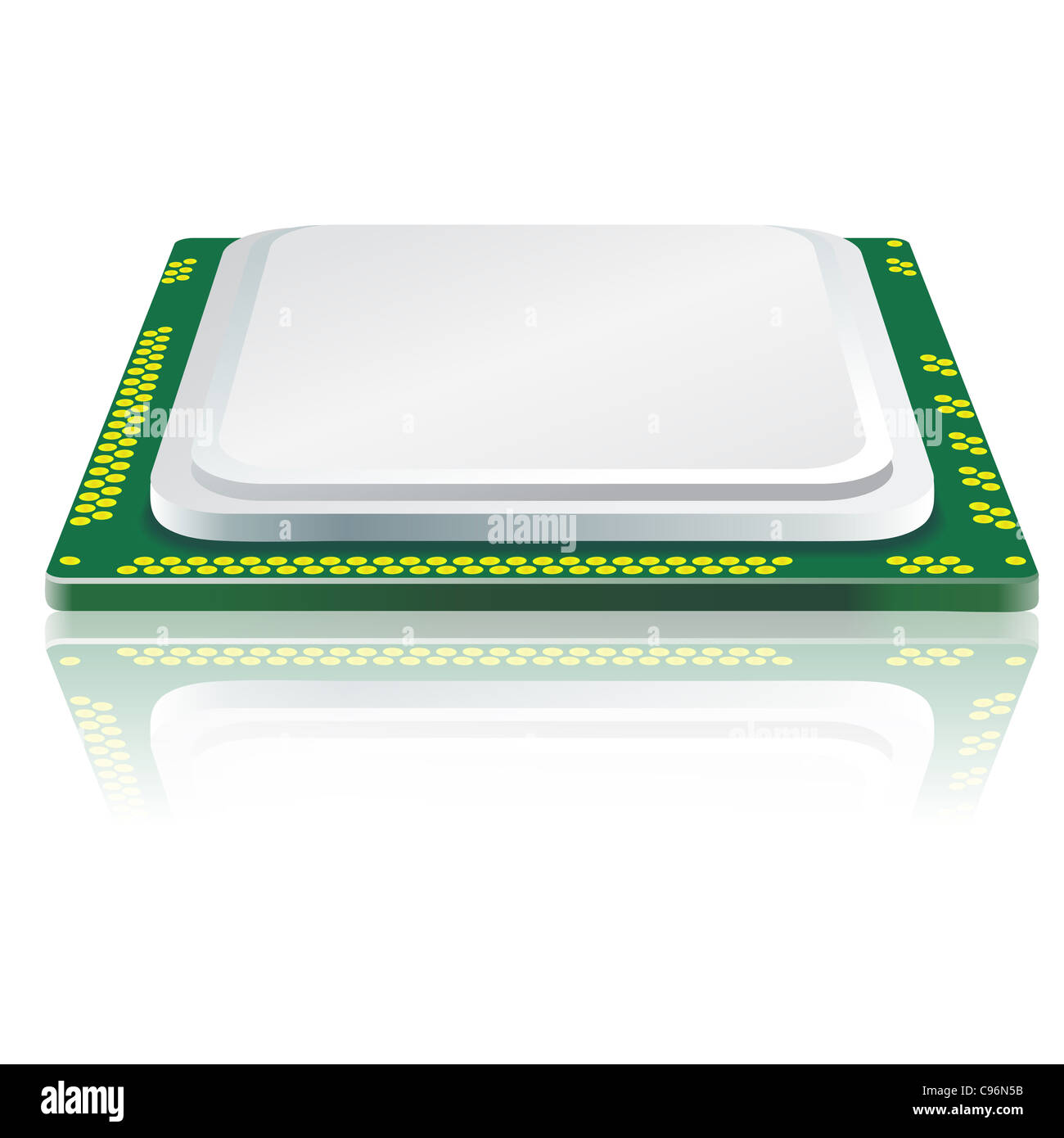 Modern processor with reflection Stock Photo - Alamy