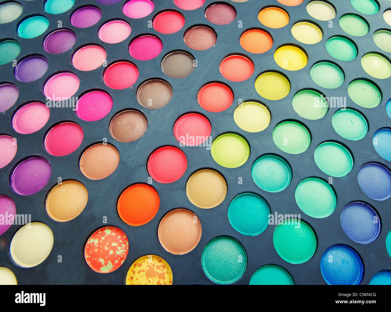 Makeup set. Professional multicolor eyeshadow palette Stock Photo - Alamy