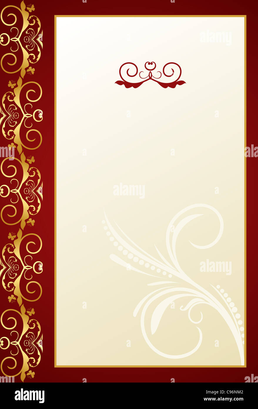 Illustration floral background for design wedding card - vector Stock ...