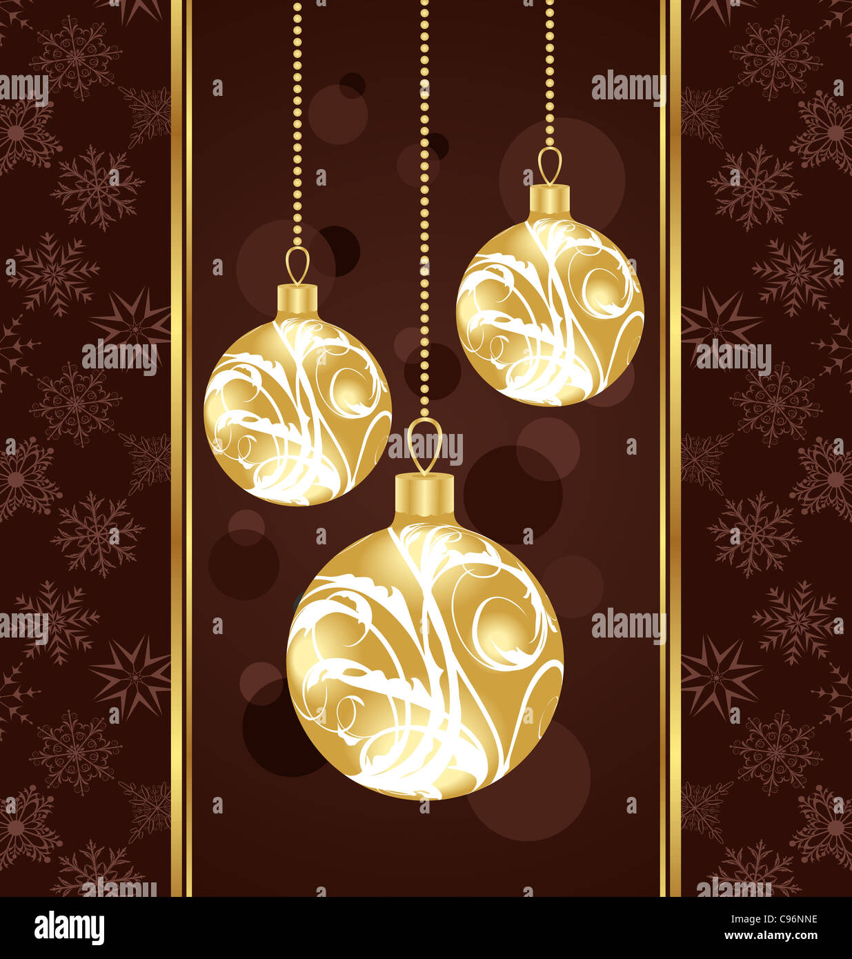 Illustration Christmas background with set balls - vector Stock Photo ...