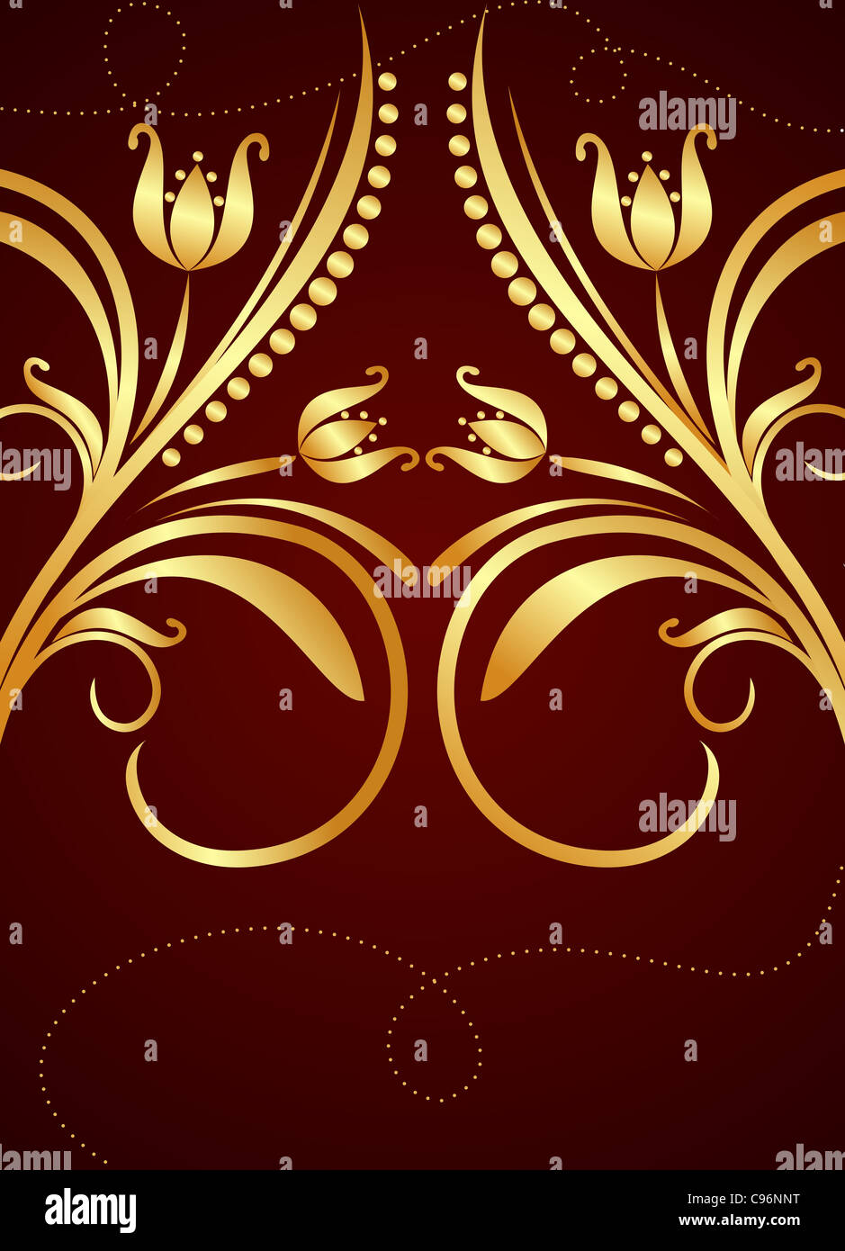 Illustration of beautiful vintage template. Vector Stock Photo - Alamy