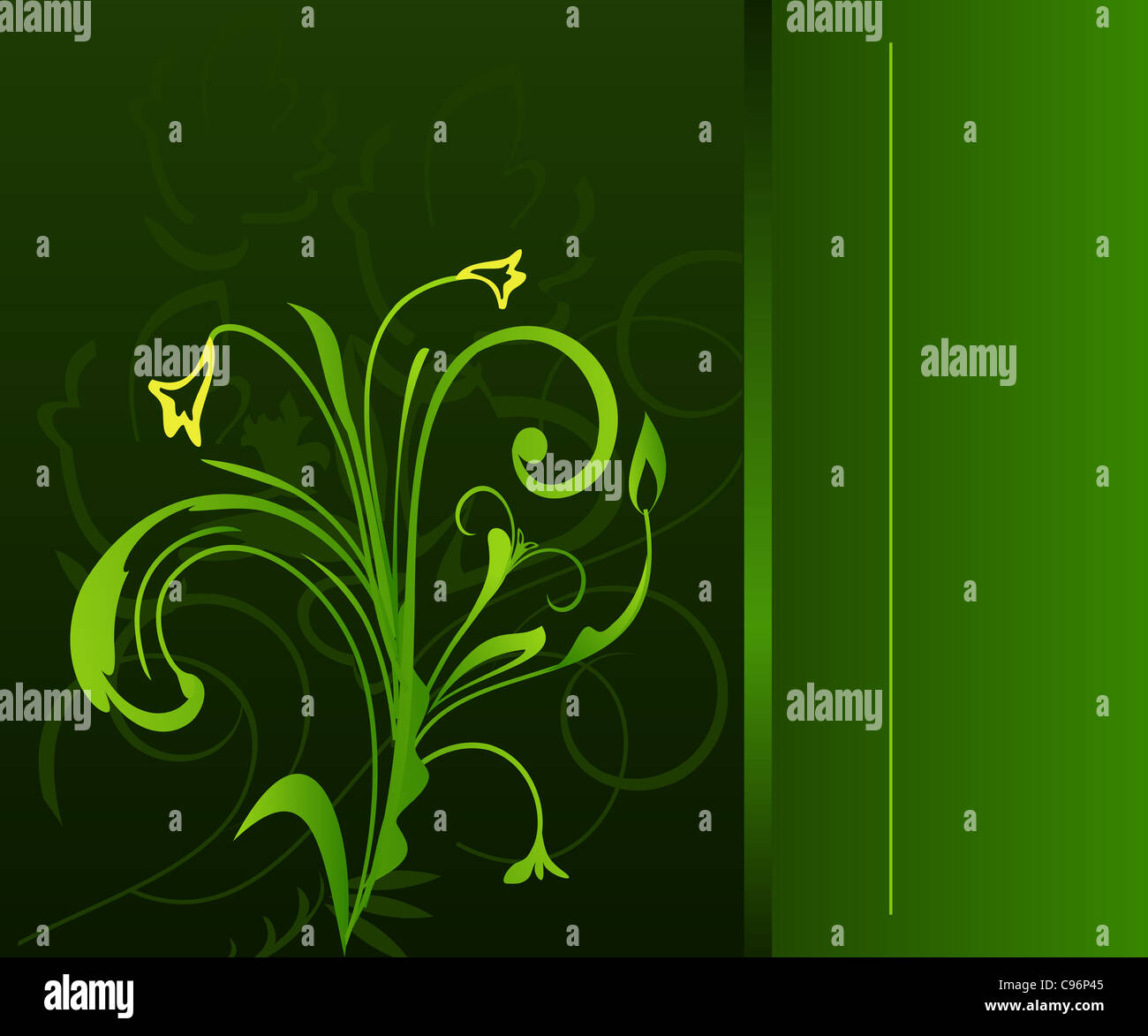 Vector green spring floral background for design card or invitation ...