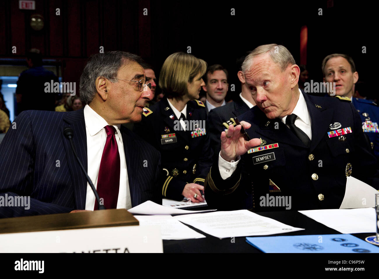 Secretary of Defense Leon E. Panetta and General Martin Dempsey ...