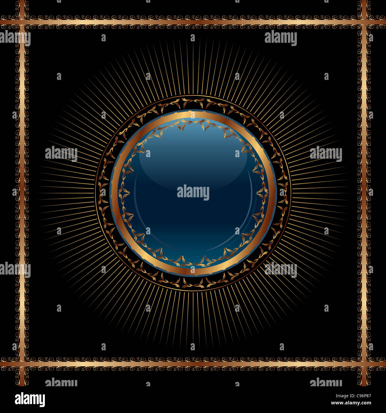 Illustration golden ornamental medallion for design - vector Stock ...