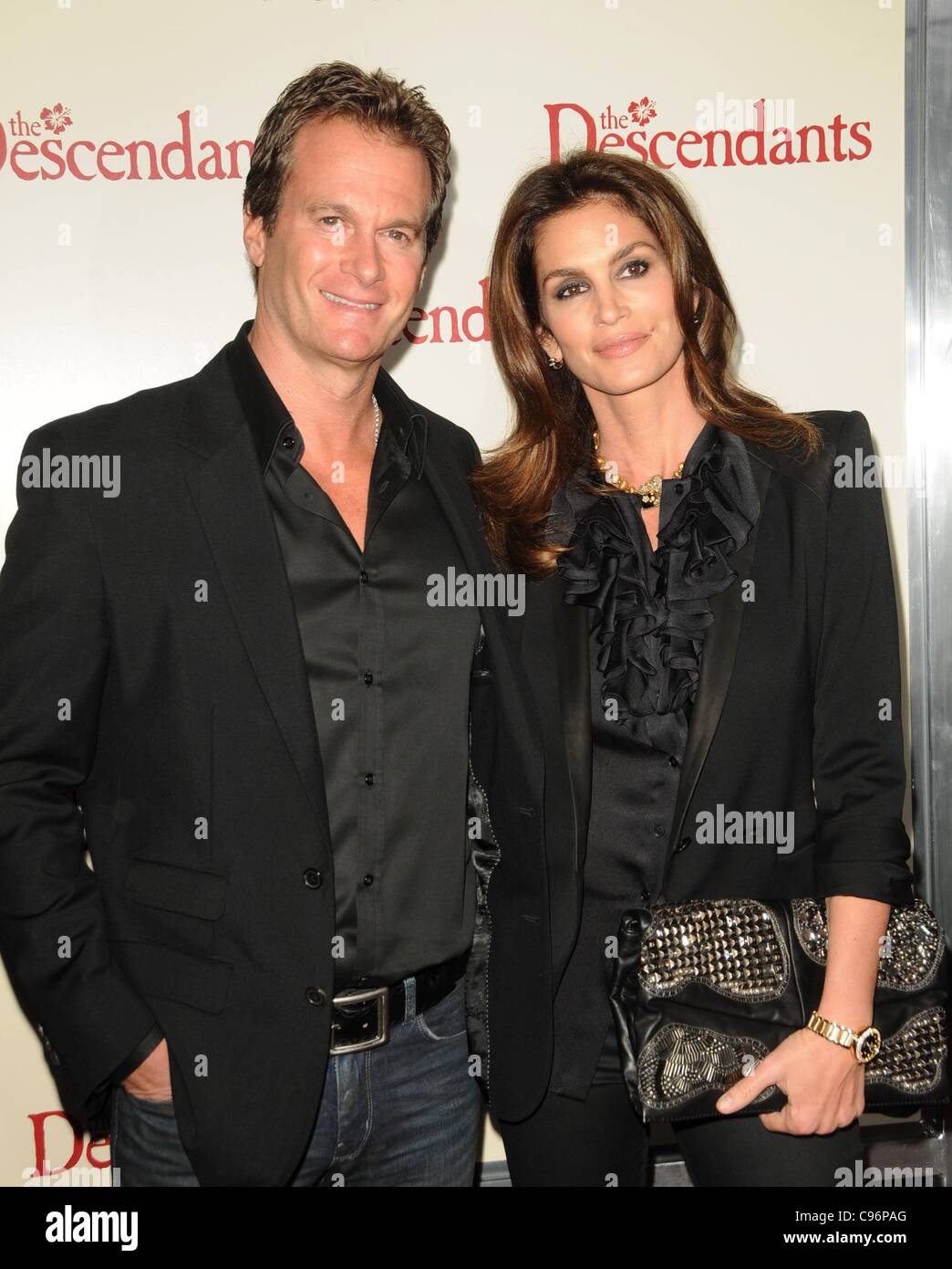 Cindy Crawford, Randy Gerber at arrivals for THE DESCENDANTS Premiere ...