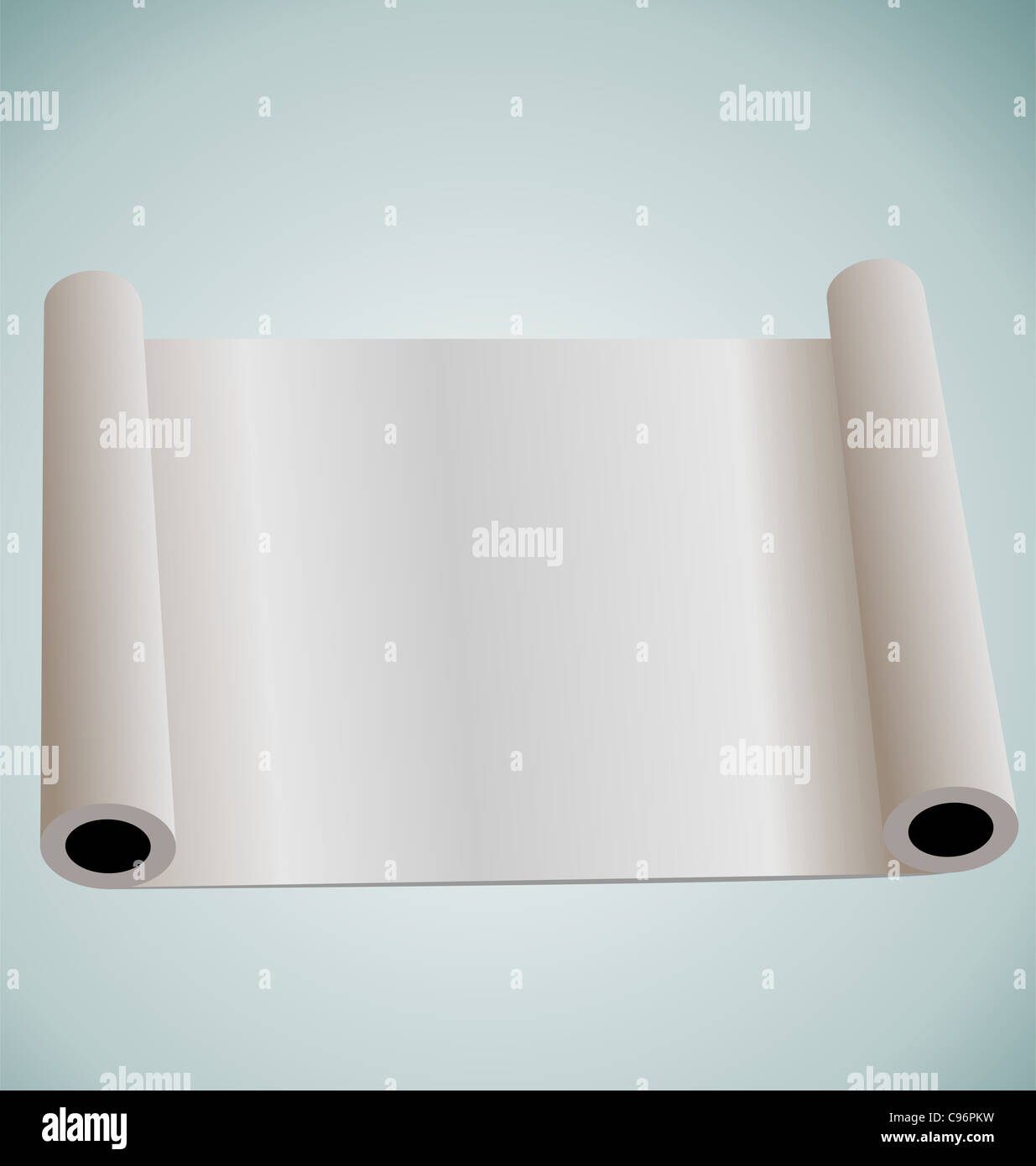 Illustration of blank paper roll for design Stock Photo - Alamy