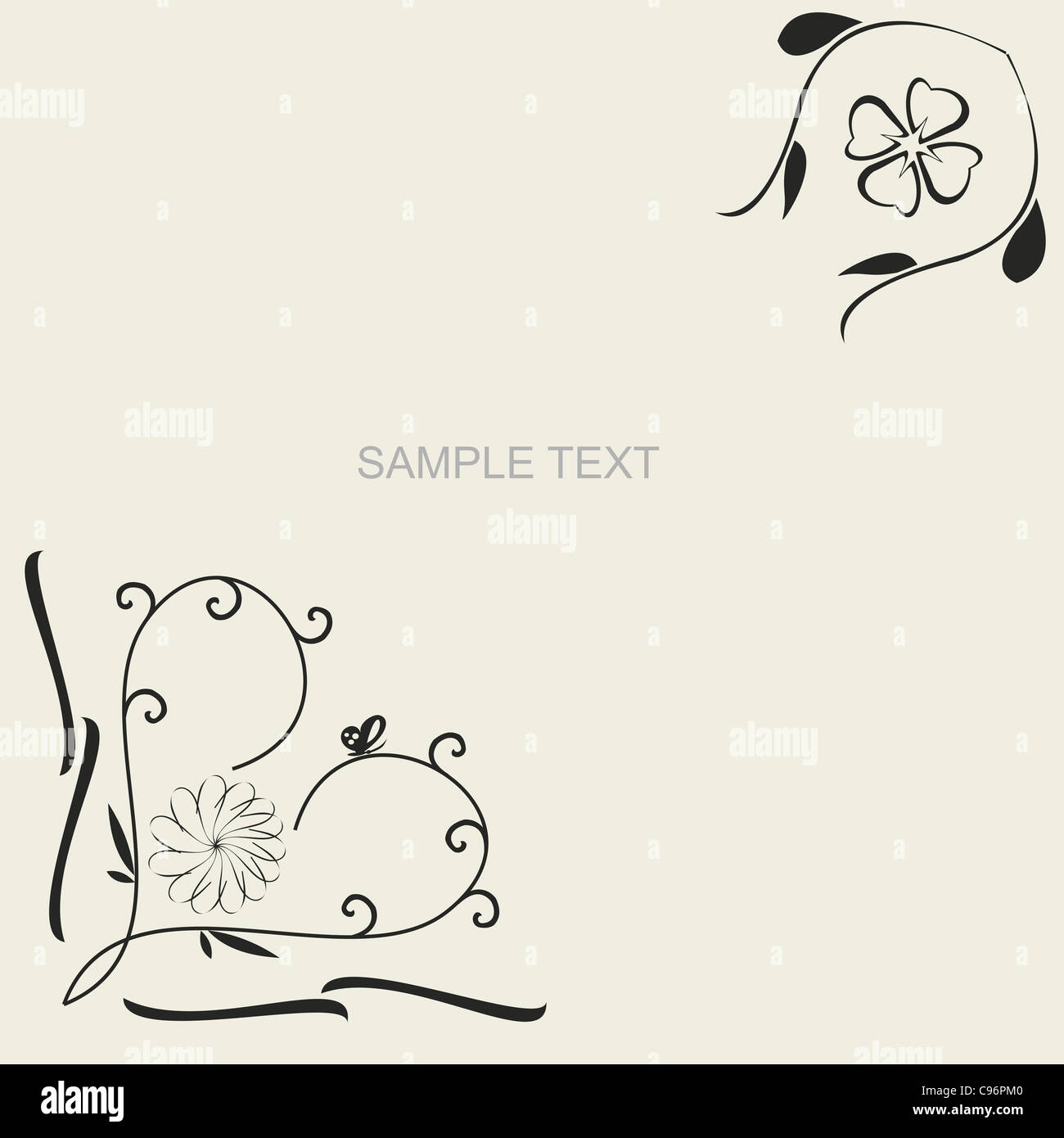 Cute floral elements for design - vector Stock Photo - Alamy