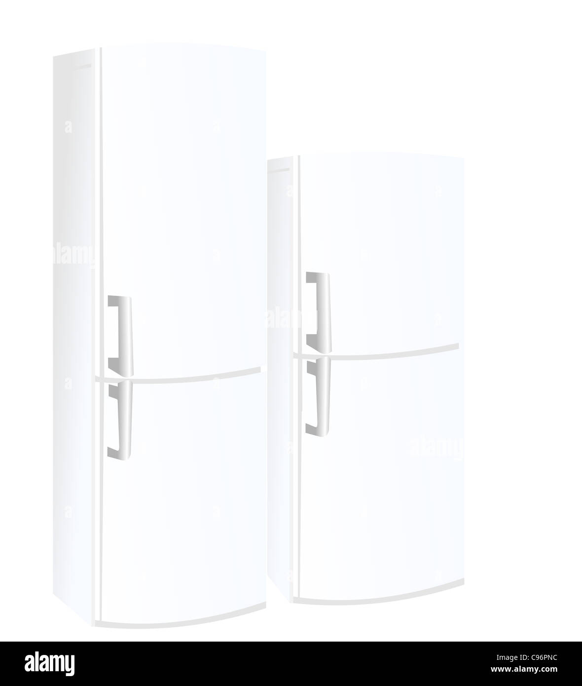 Realistic illustration refrigerator Stock Photo - Alamy