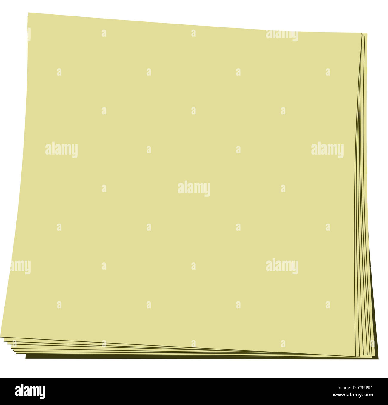 Realistic illustration note pad isolated on white background Stock ...