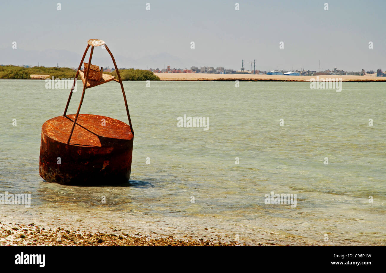 Rusted Marker Buoy Stock Photo - Alamy
