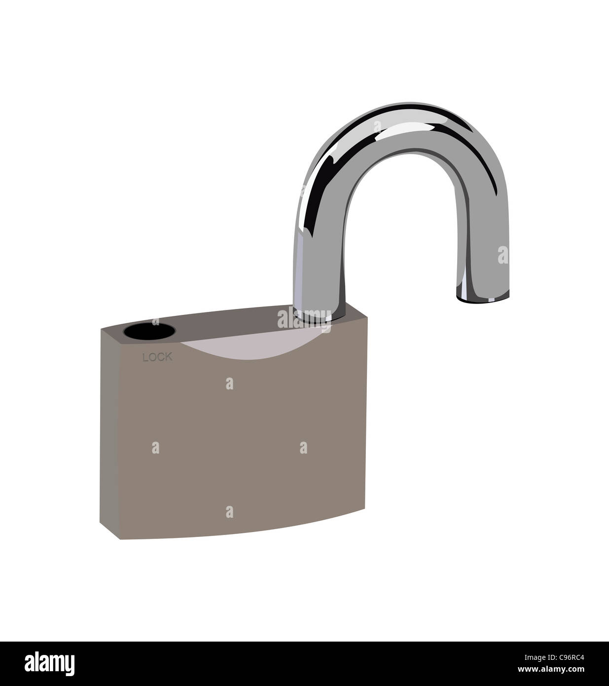 Realistic illustration lock - vector Stock Photo - Alamy