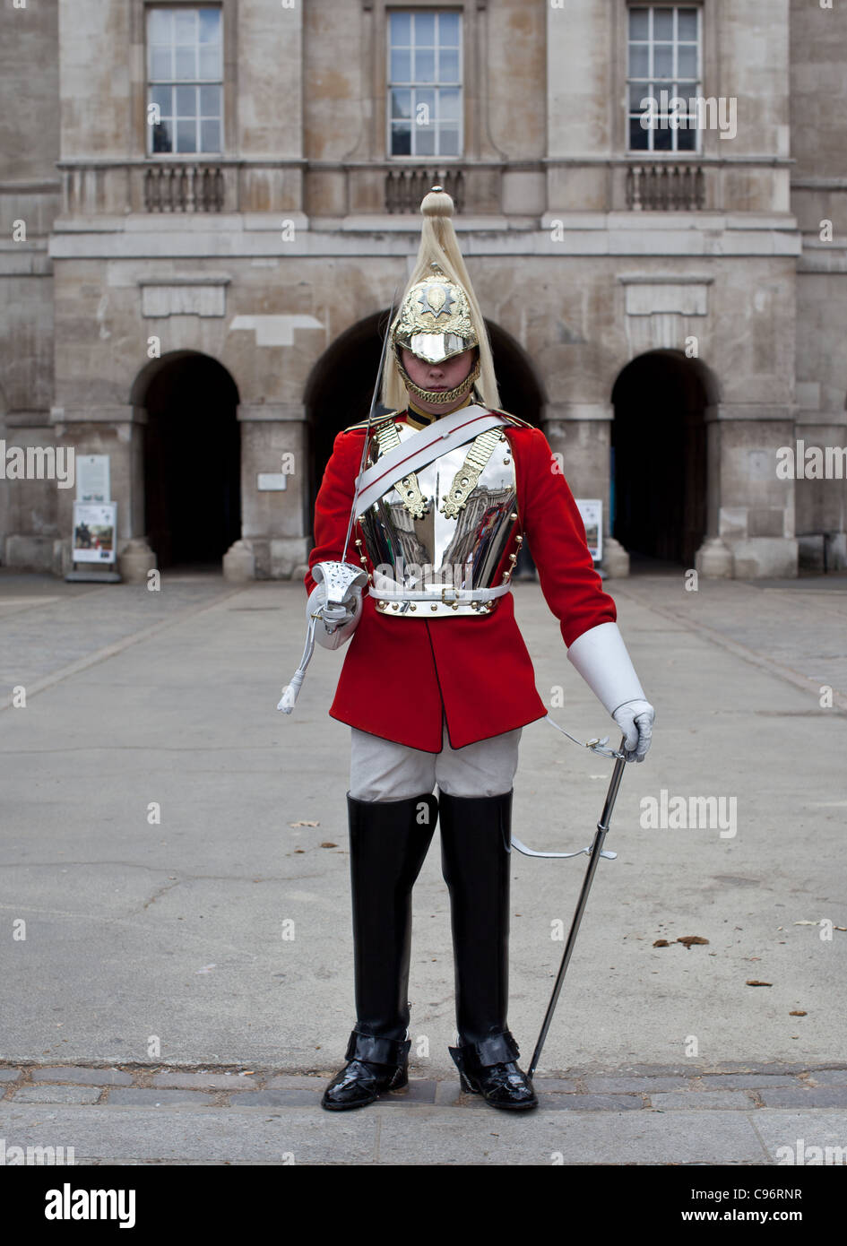Life Guard Soldier on duty at Horseguards Parade, London Stock Photo ...