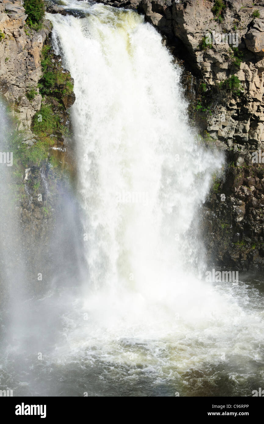 Ulaan Tsutgalan waterfall (also named as Orkhon Khurkhree) in Mongolia ...