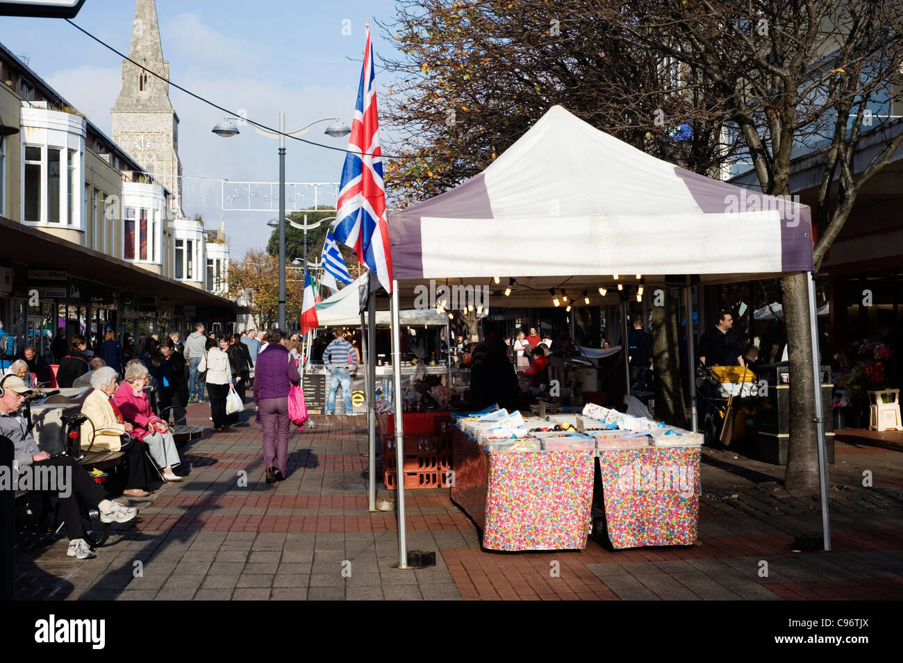 traditional international street market southsea england uk Stock Photo ...