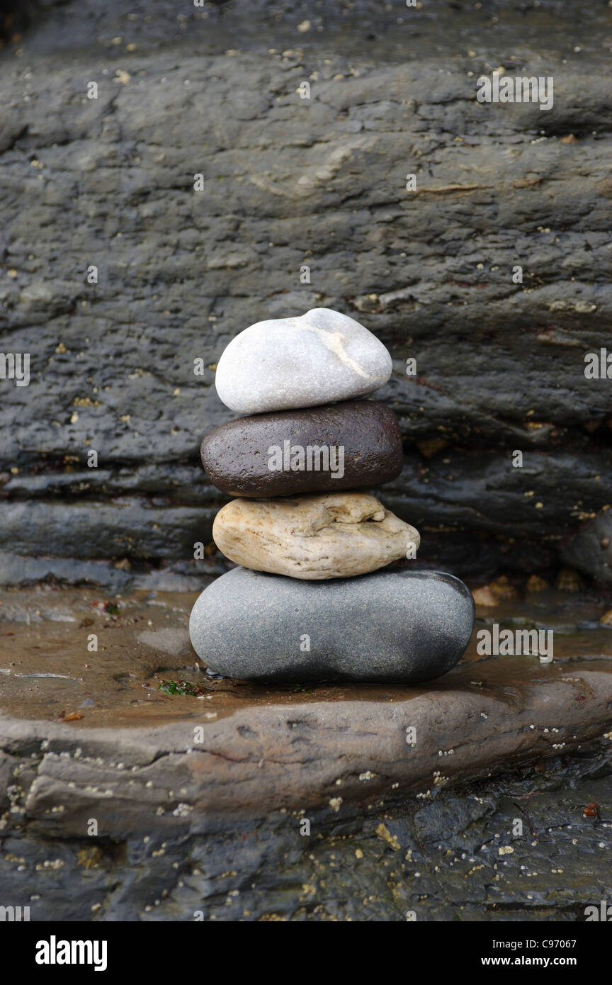 Stones balanced on each other in a natural setting - Copyright owned ...