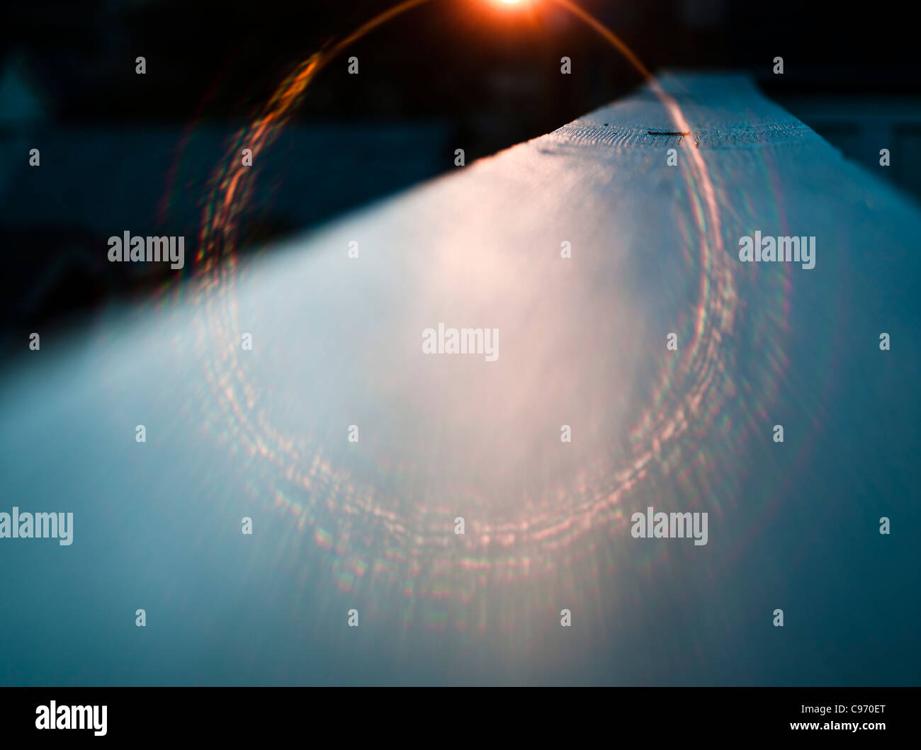 Strong sunlight on a wooden beam refracted by lens Stock Photo - Alamy