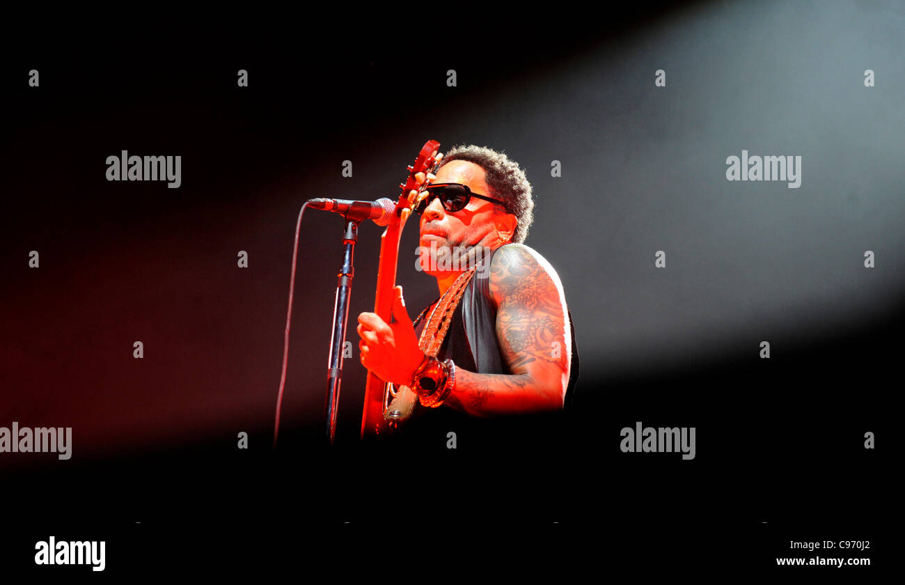 American singer Lenny Kravitz performs in Prague, Czech Republic on ...