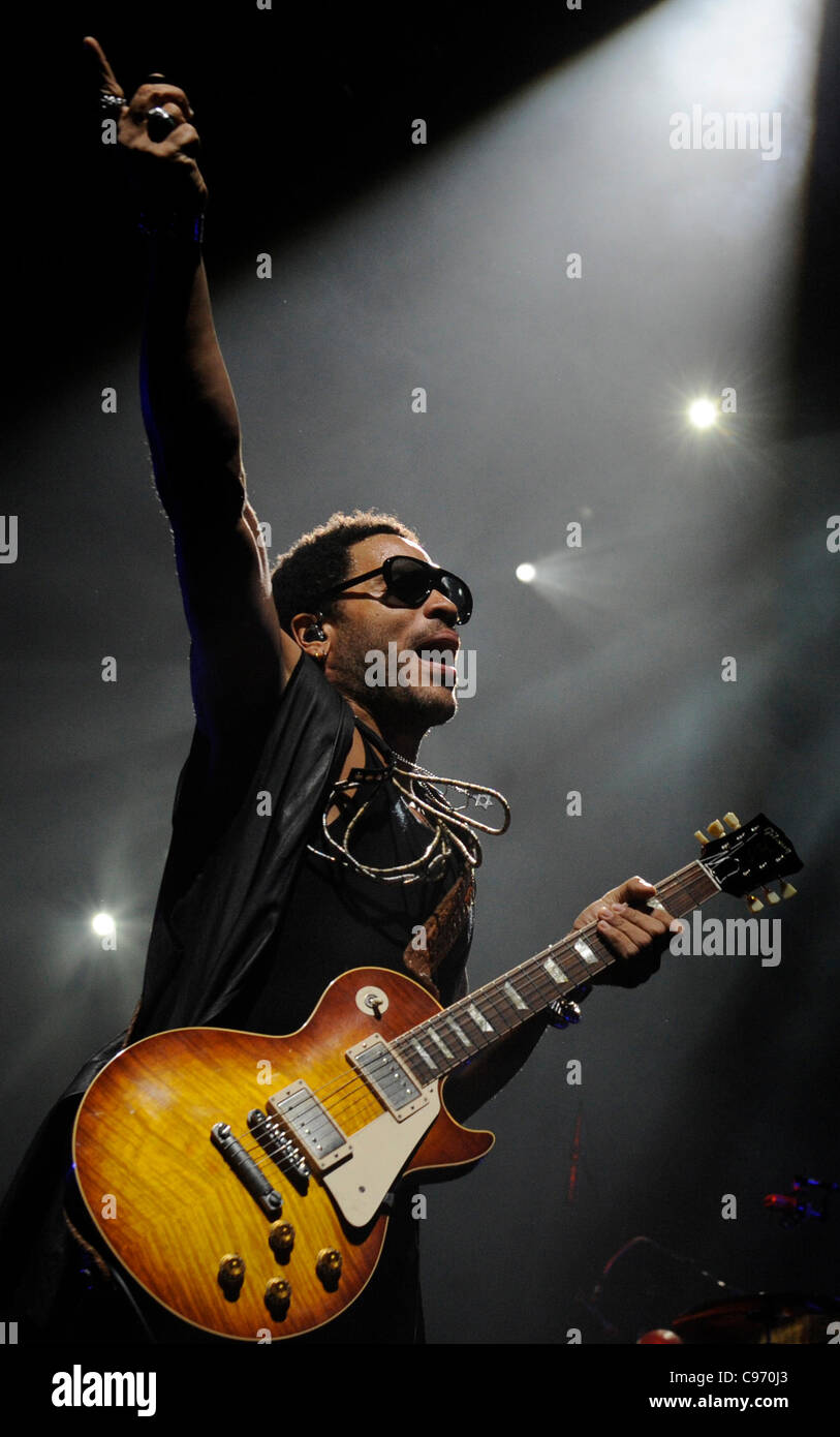 American singer Lenny Kravitz performs in Prague, Czech Republic on ...