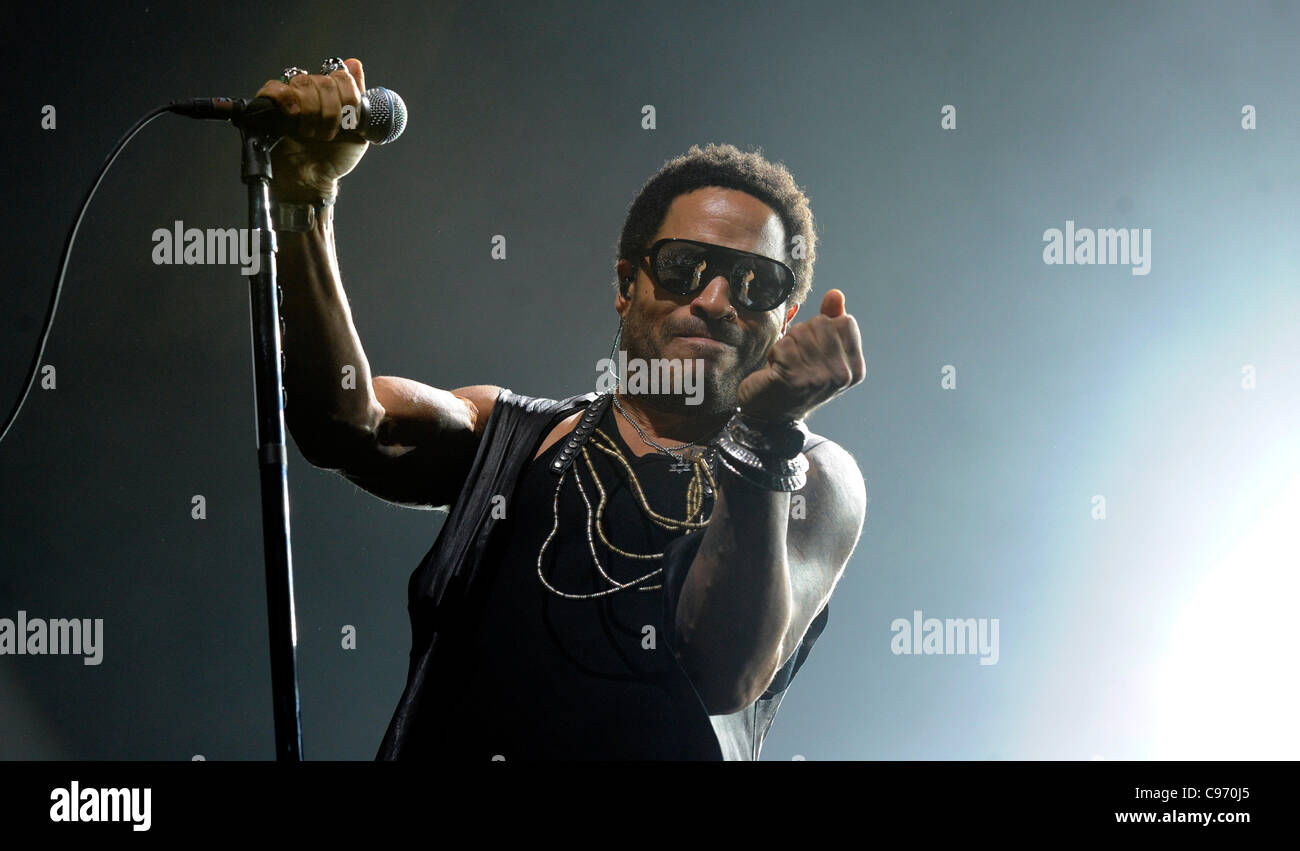 American singer Lenny Kravitz performs in Prague, Czech Republic on ...