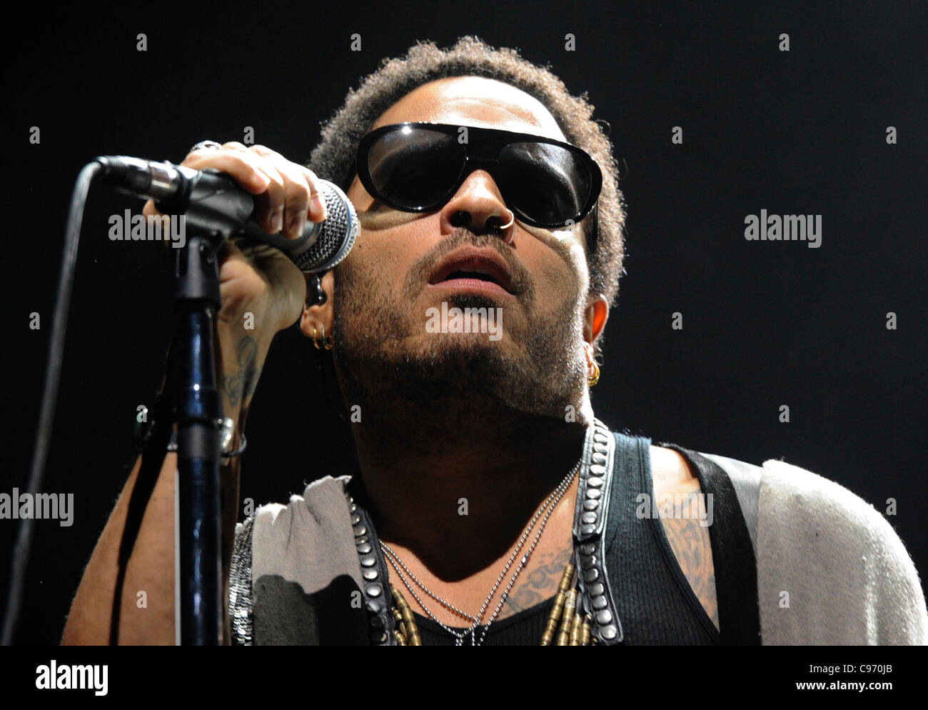 American singer Lenny Kravitz performs in Prague, Czech Republic on ...