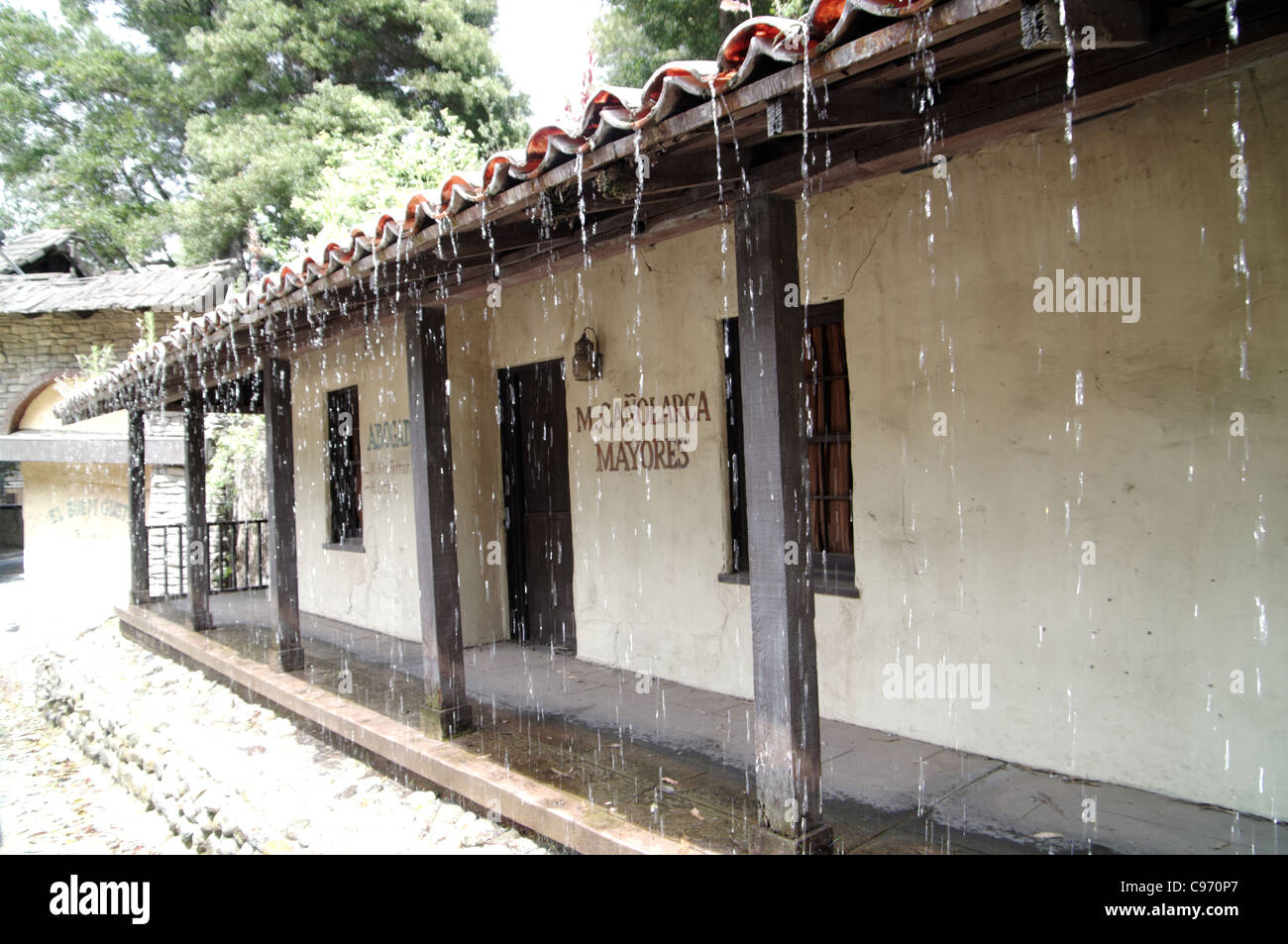 Universal Studios. Sets of films in Hollywood - It rains torrential ...