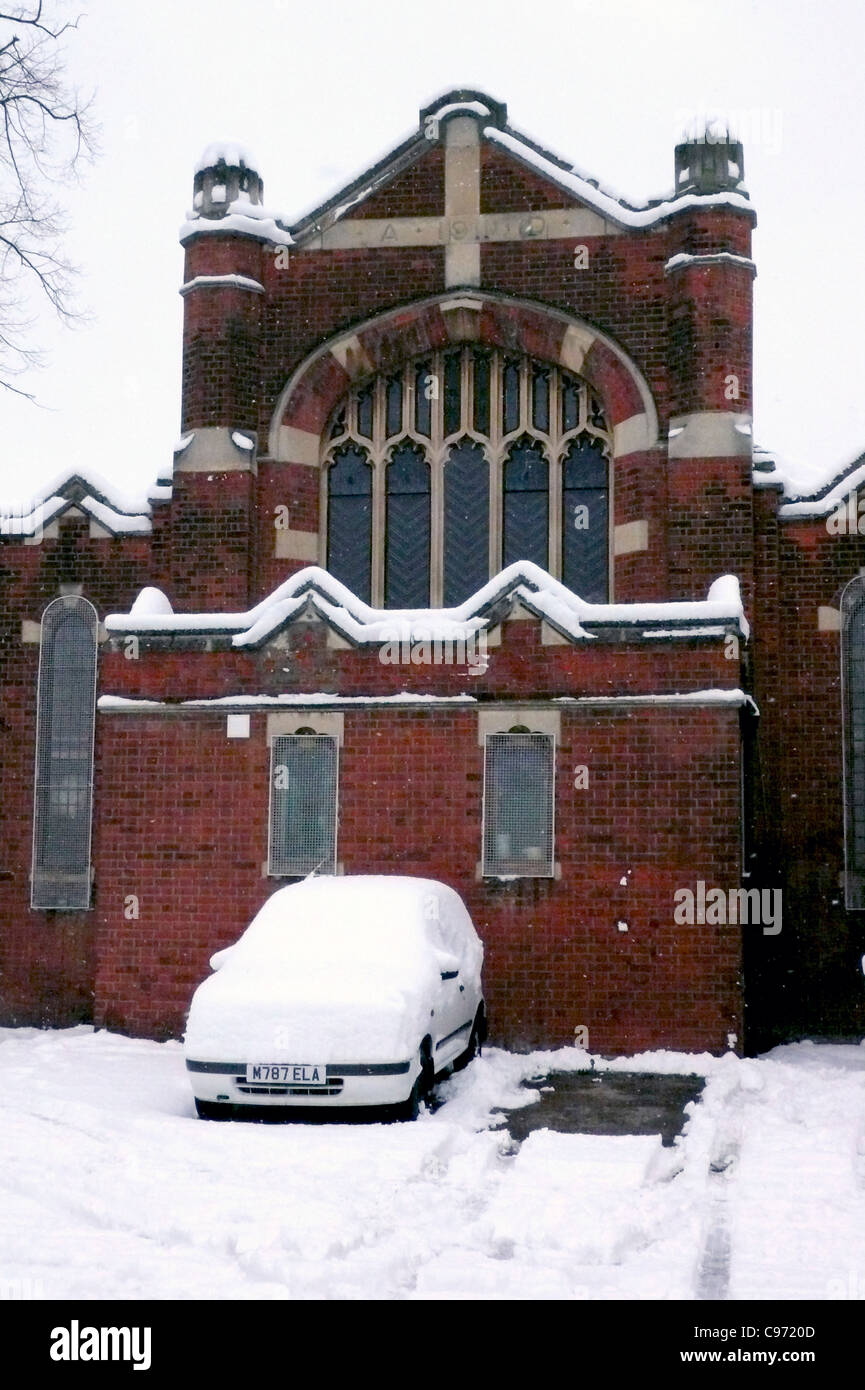 Church in the snow Stock Photo - Alamy
