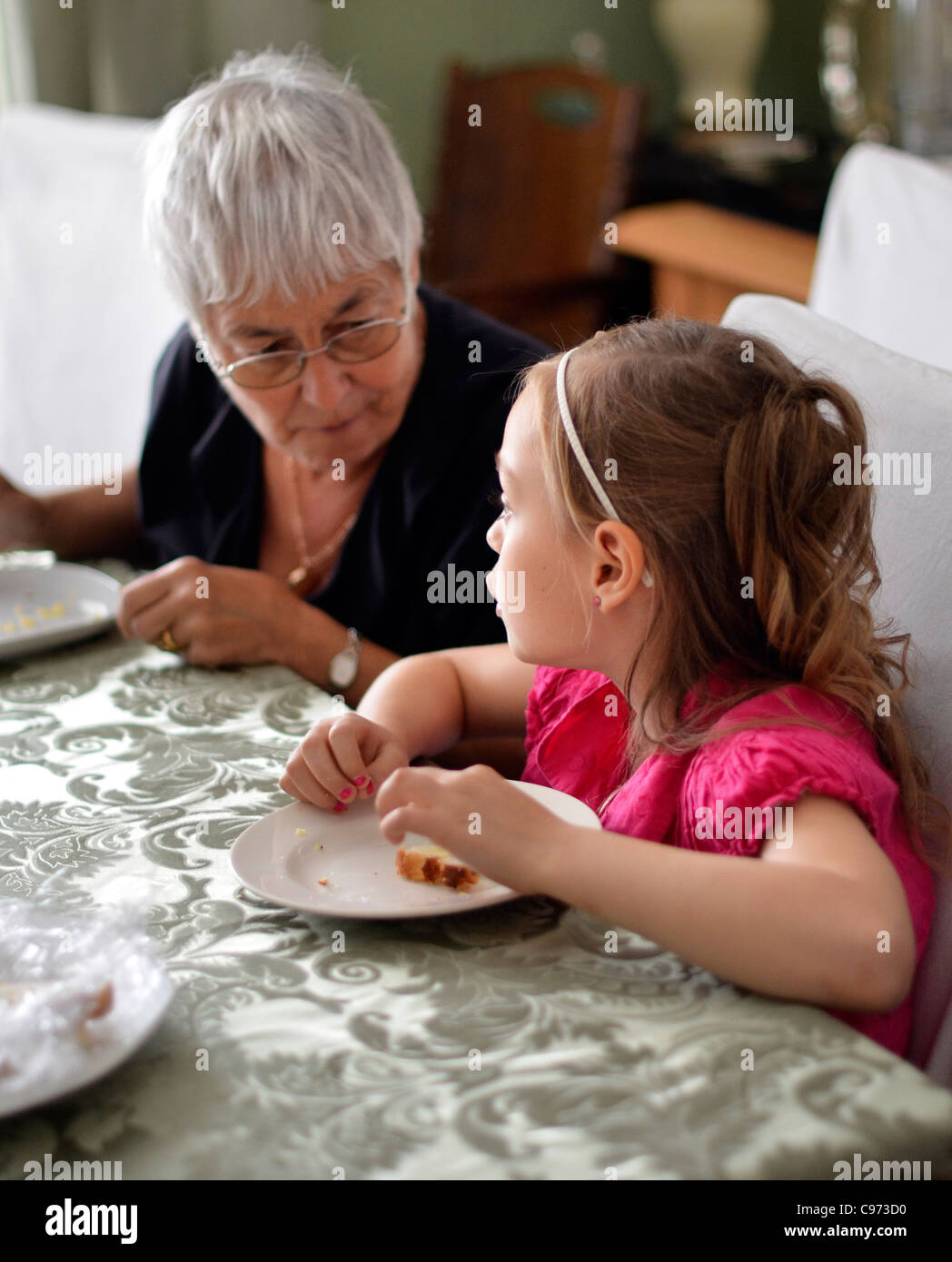 older woman with child Stock Photo - Alamy