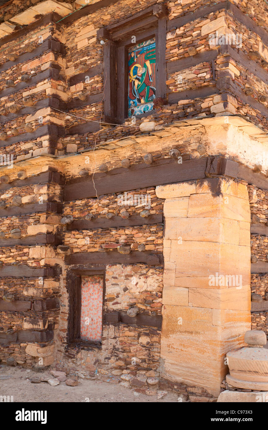 The 10th century Abuna Aregawi Church at the mountain-top monastery ...