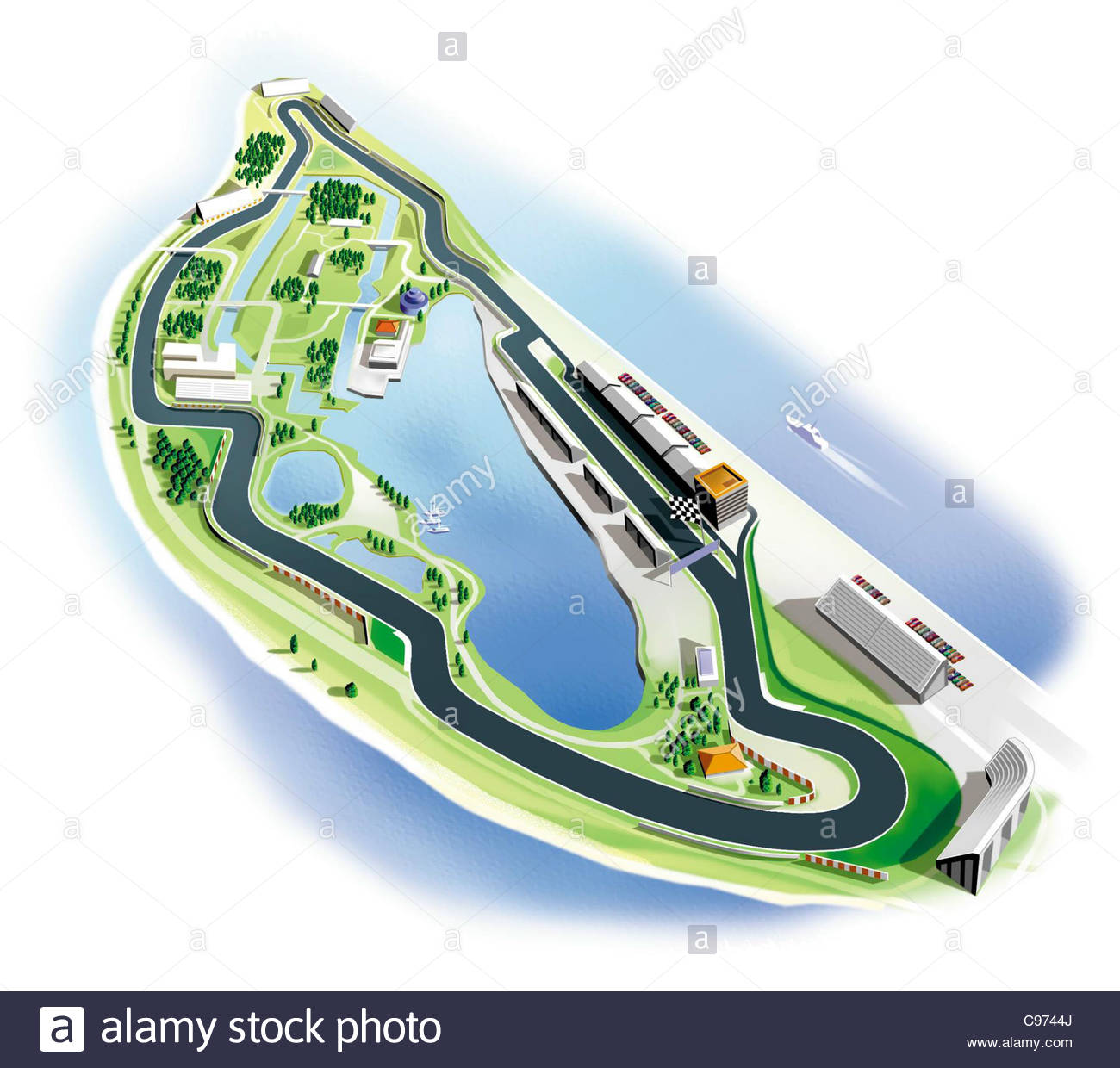 Formula 1 Racetrack Montreal Stock Photo, Royalty Free Image: 40109570 ...
