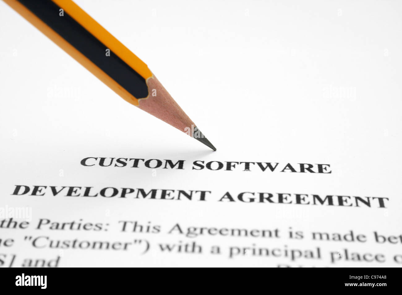 Software agreement hi-res stock photography and images - Alamy