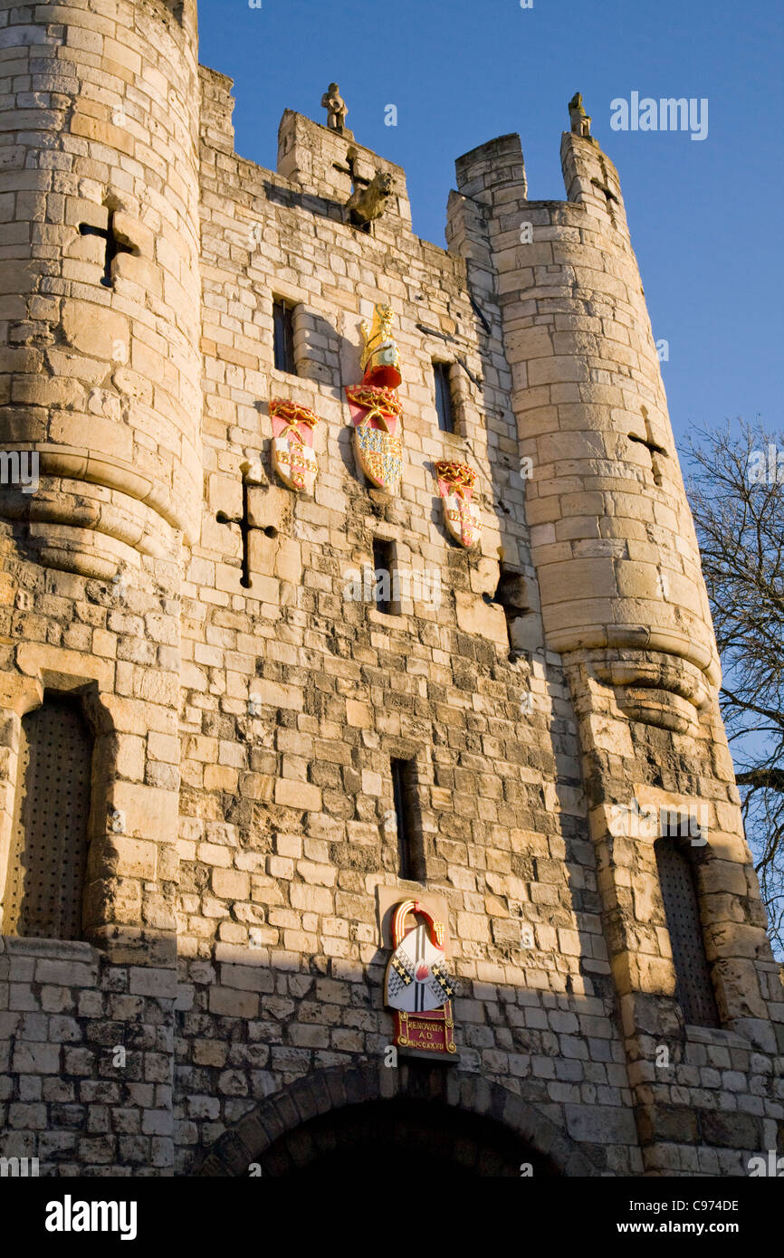 Micklegate bar in York,England, Great Britain, southern entrance to the ...
