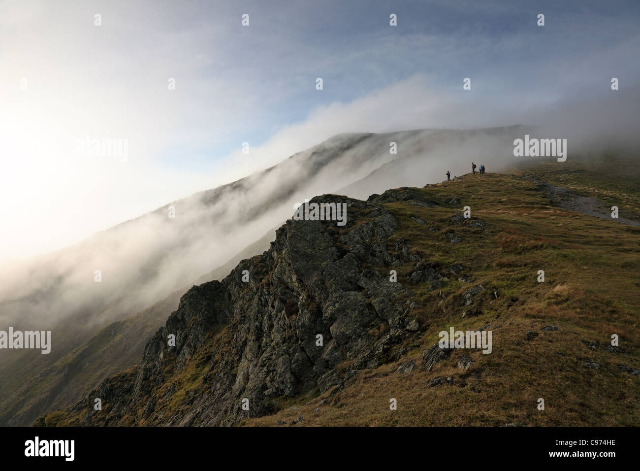 Mist Streaming Across Scales Fell With the Summit of Blencathra Behind ...