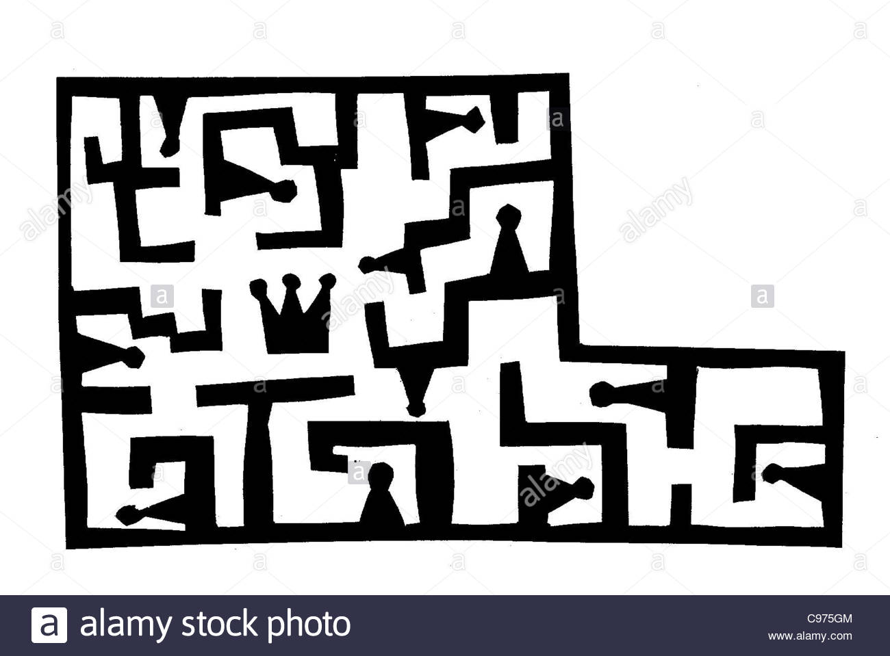 Black And White Labyrinth Stock Photos & Black And White Labyrinth ...