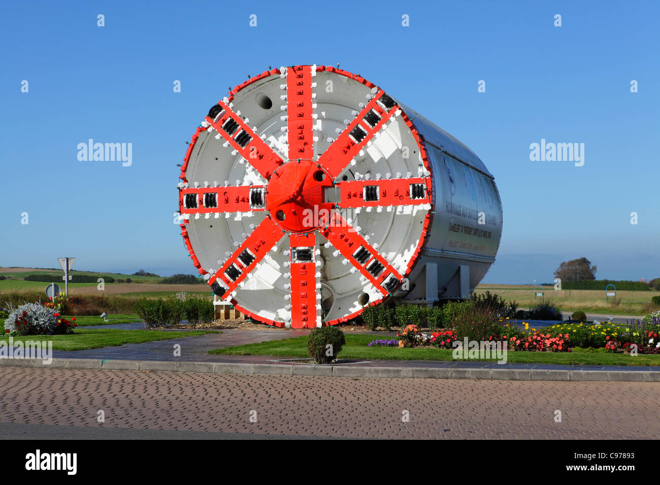 Channel tunnel drill Coquelles Calais France Stock Photo - Alamy