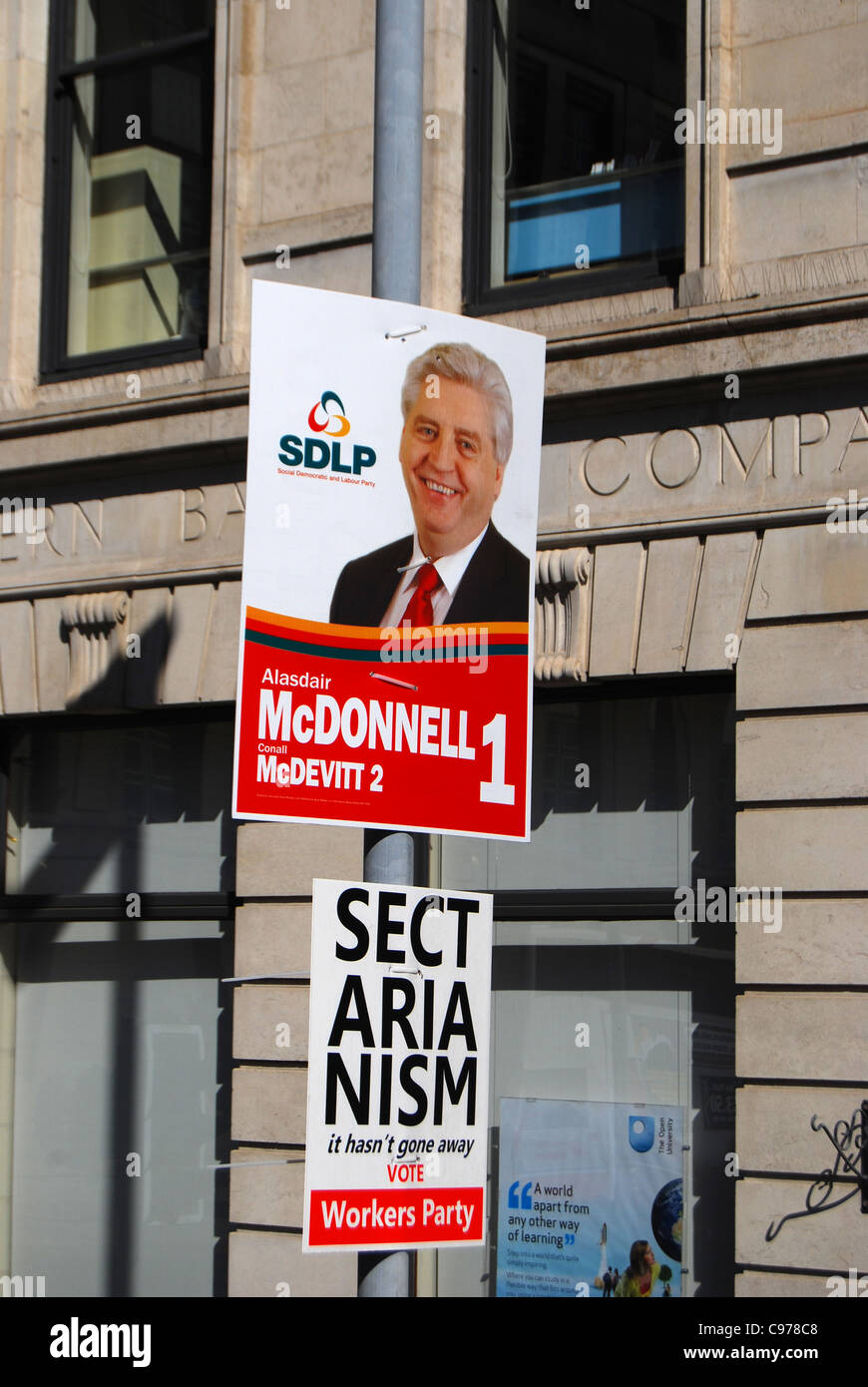 campaign poster northern ireland elections 2011 Stock Photo - Alamy