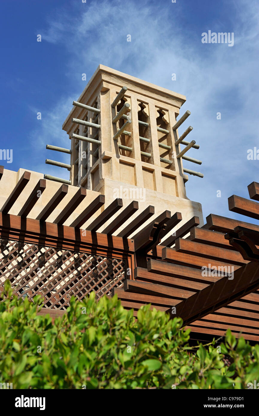 Wind towers of the Souk Madinat, Jumeirah, Dubai, United Arab Emirates ...