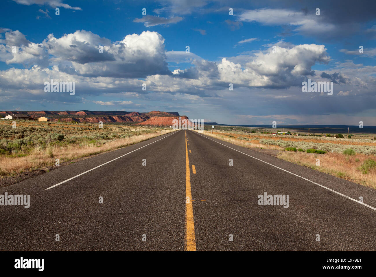 Road through Arizona desert Stock Photo - Alamy