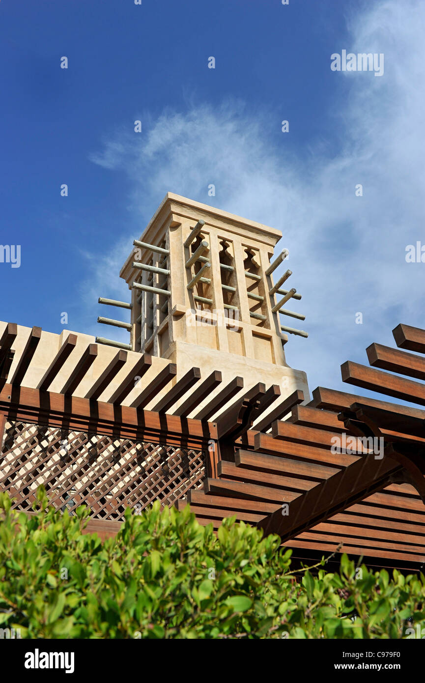 Wind towers of the Souk Madinat, Jumeirah, Dubai, United Arab Emirates ...