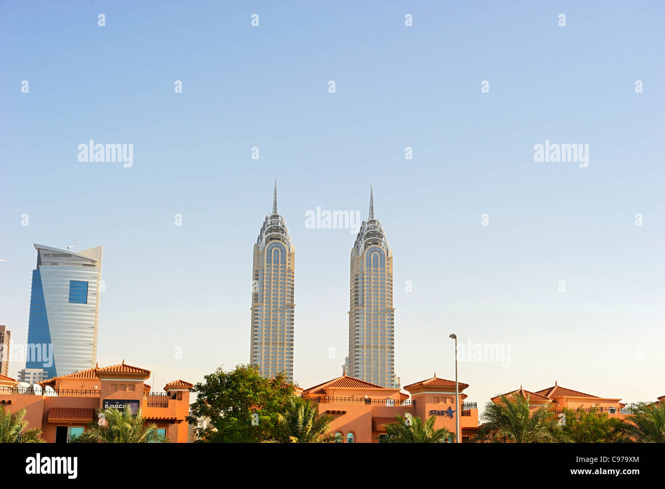 High-rise buildings, downtown Dubai, Dubai, United Arab Emirates ...