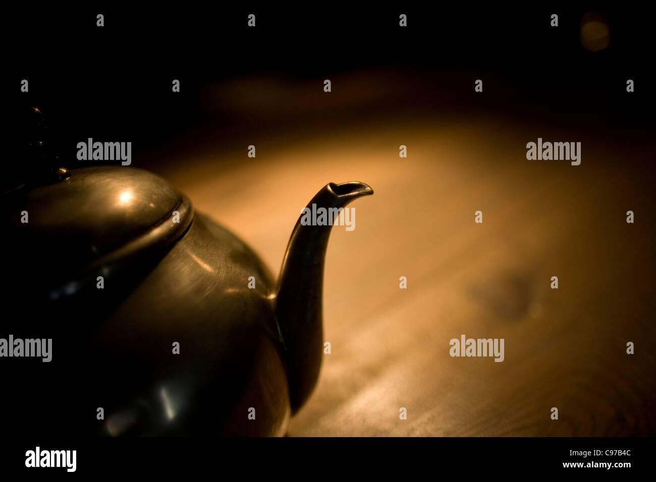 A teapot decorates a dining room designed by Habitacion 116 during the ...