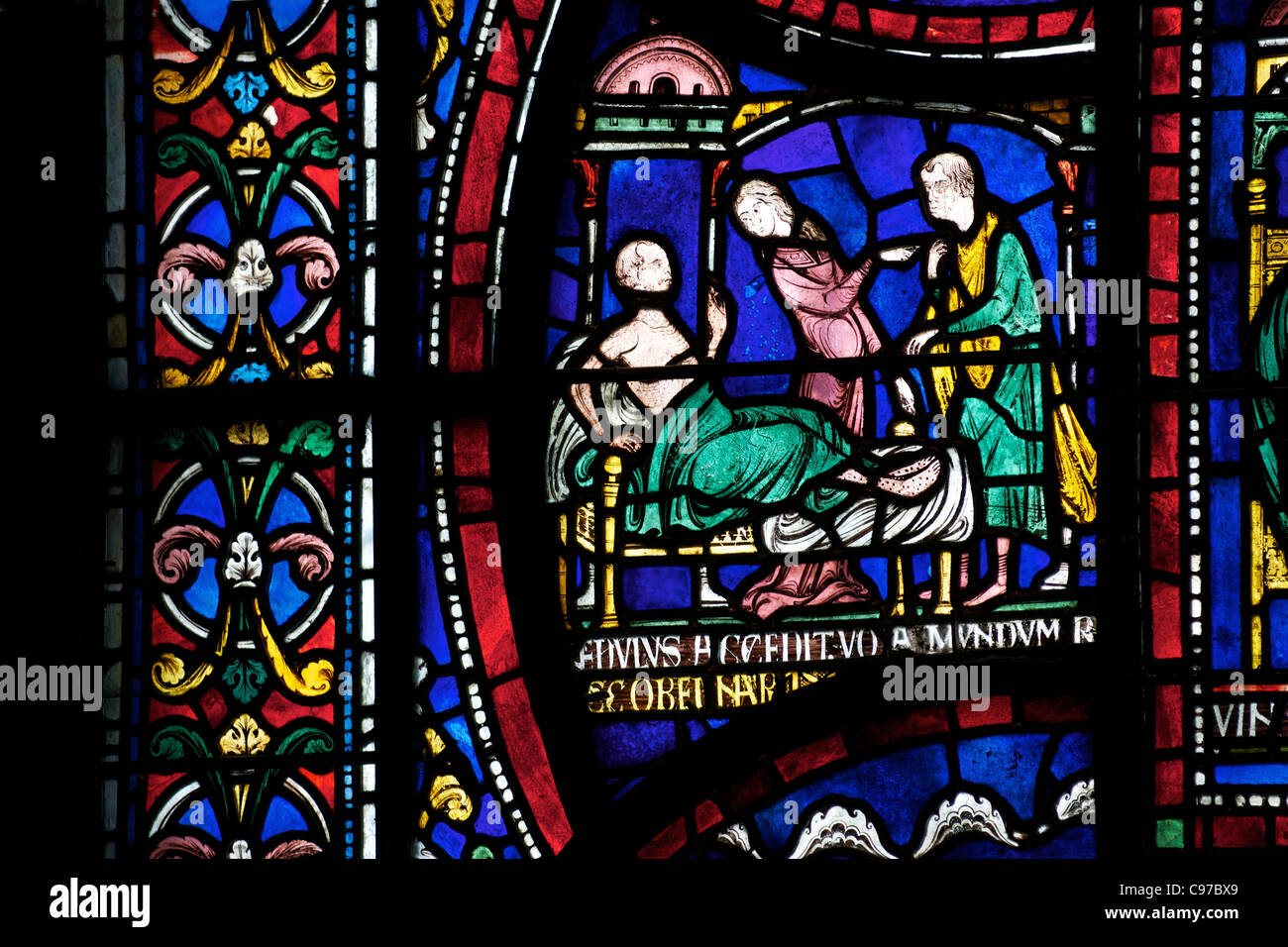 Plague in the House of Jordan Fitz-Eisulf, Becket Miracle Window 6 ...