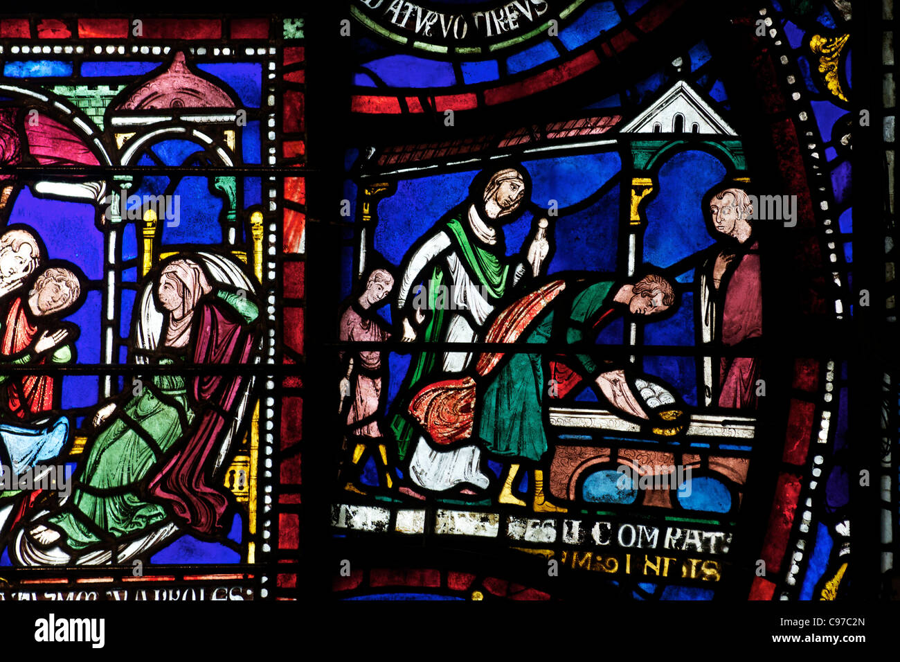 Plague in the House of Jordan Fitz-Eisulf, Becket Miracle Window 6 ...