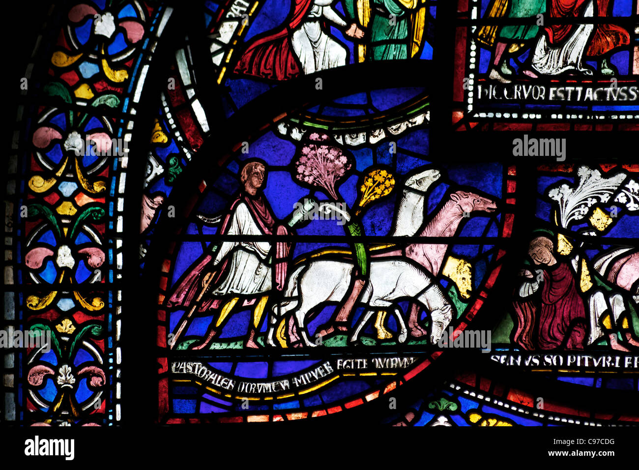 Cure of Richard of Sunieve, Becket Miracle Window 6, Trinity Chapel ...