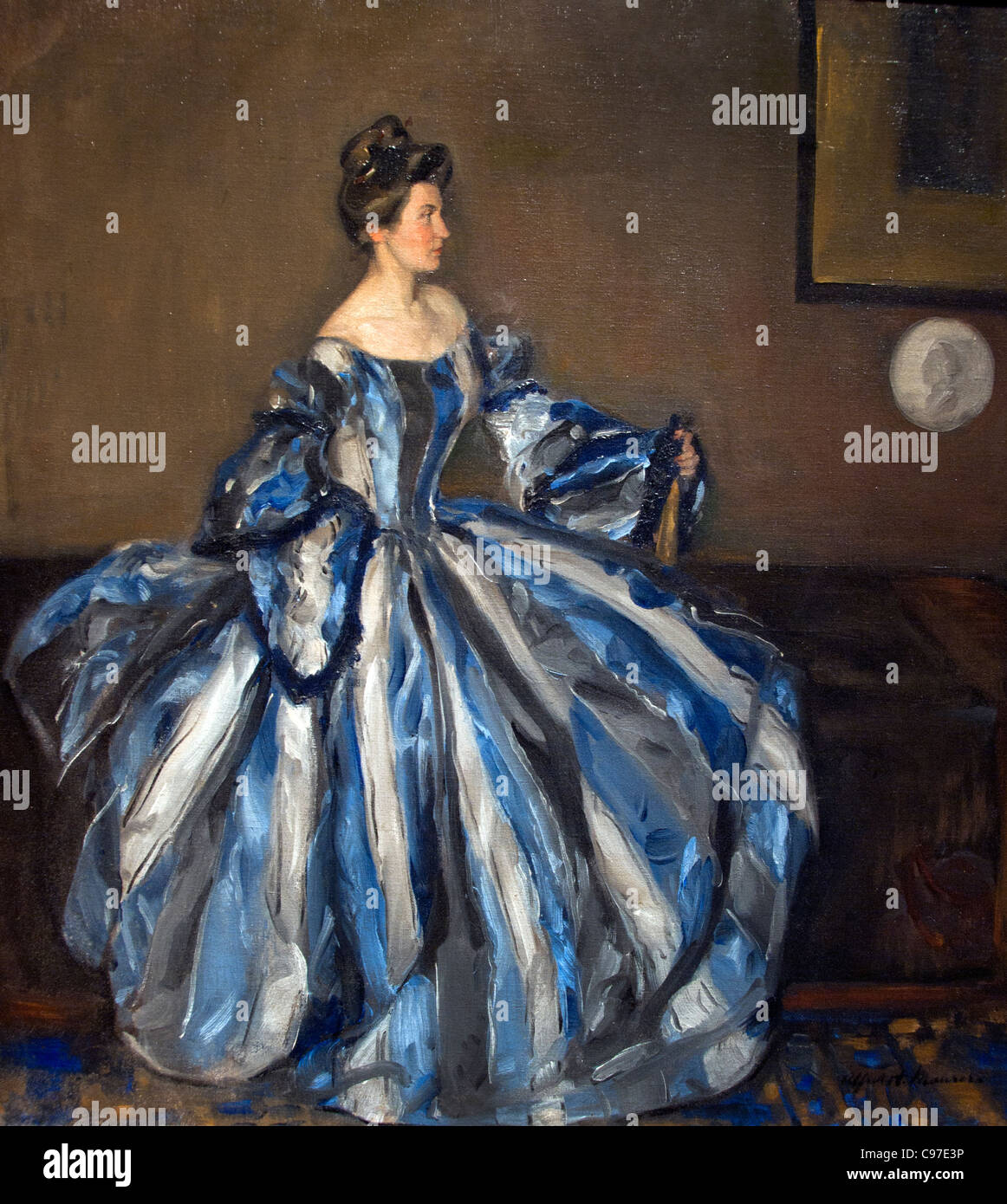 Woman in Interior 1901 by Alfred Henry Maurer American Stock Photo - Alamy