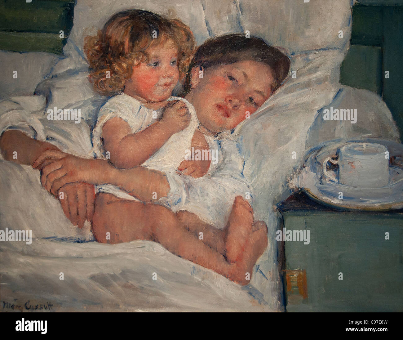 Breakfast in bed 1894 by Mary Cassatt American Stock Photo - Alamy