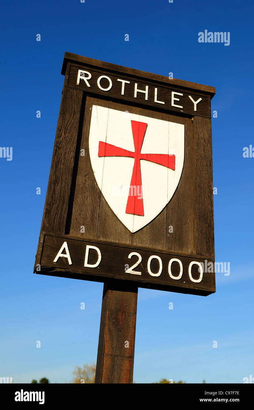 Rothley Village Sign Leicestershire England Stock Photo - Alamy