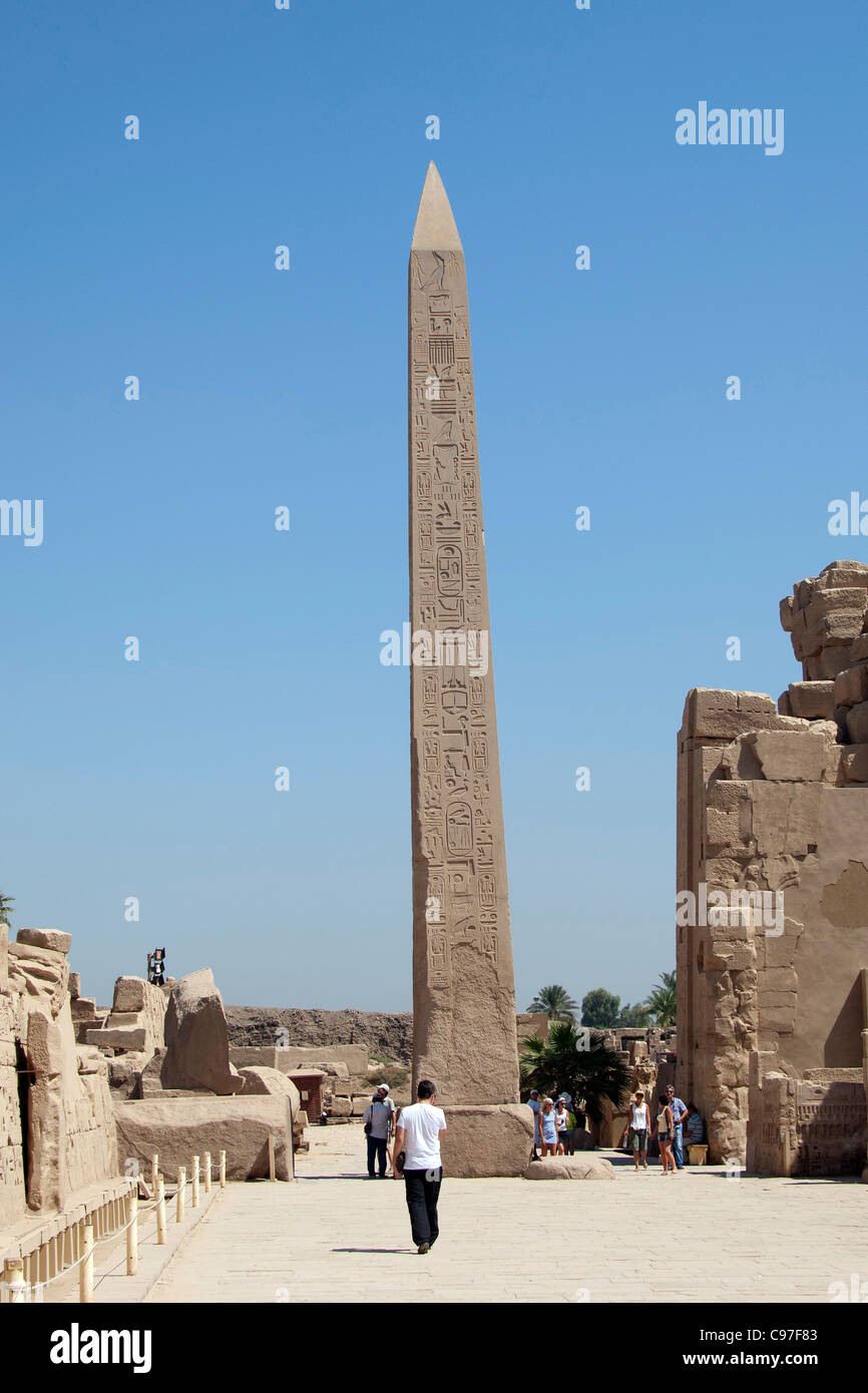 Obelisk at Karnak Temple, Luxor Stock Photo - Alamy