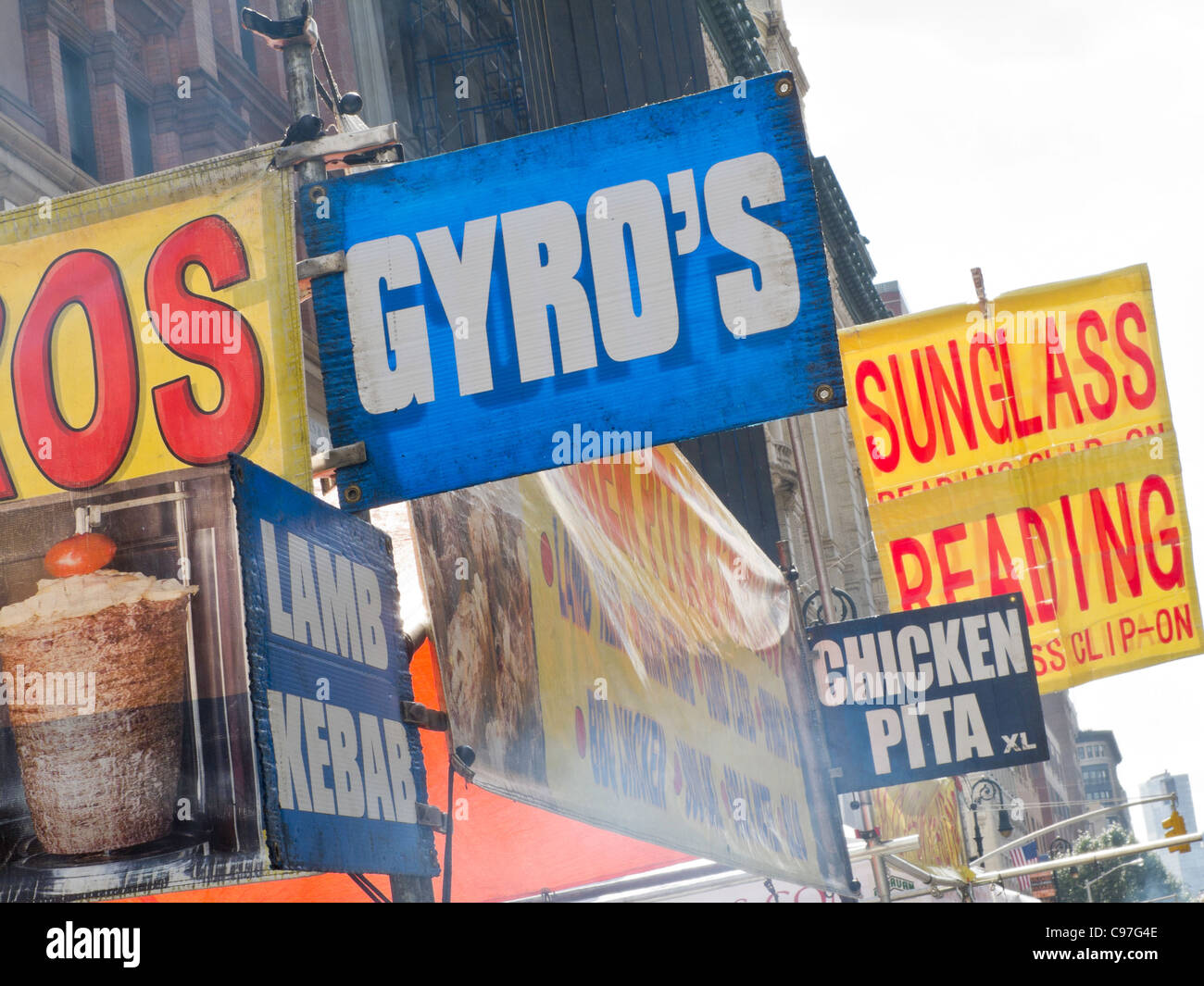 Street Fair Signs, NYC Stock Photo - Alamy